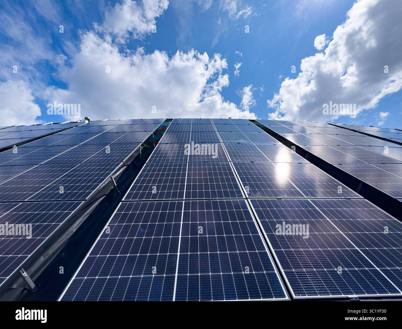 Photovoltaic construction on July 8, 2025 in Basel Pratteln ...