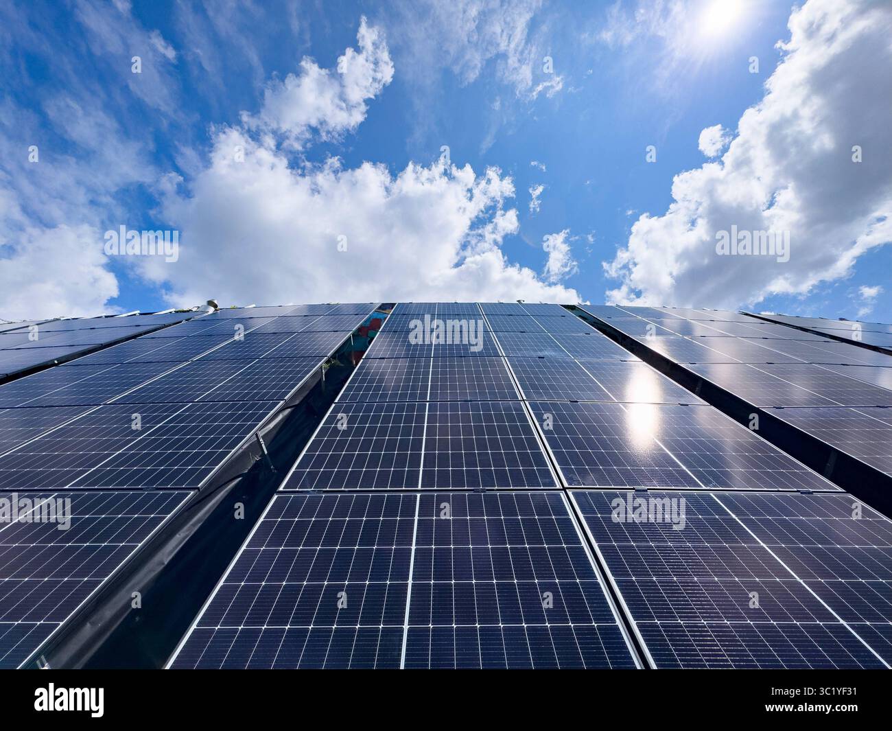 Photovoltaic construction on July 8, 2025 in Basel Pratteln ...