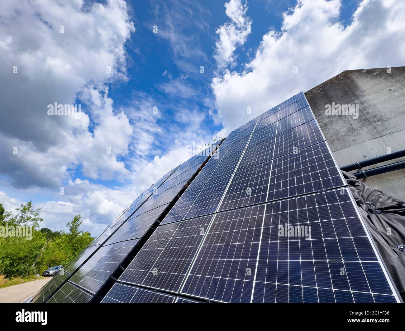 Photovoltaic construction on July 8, 2025 in Basel Pratteln ...