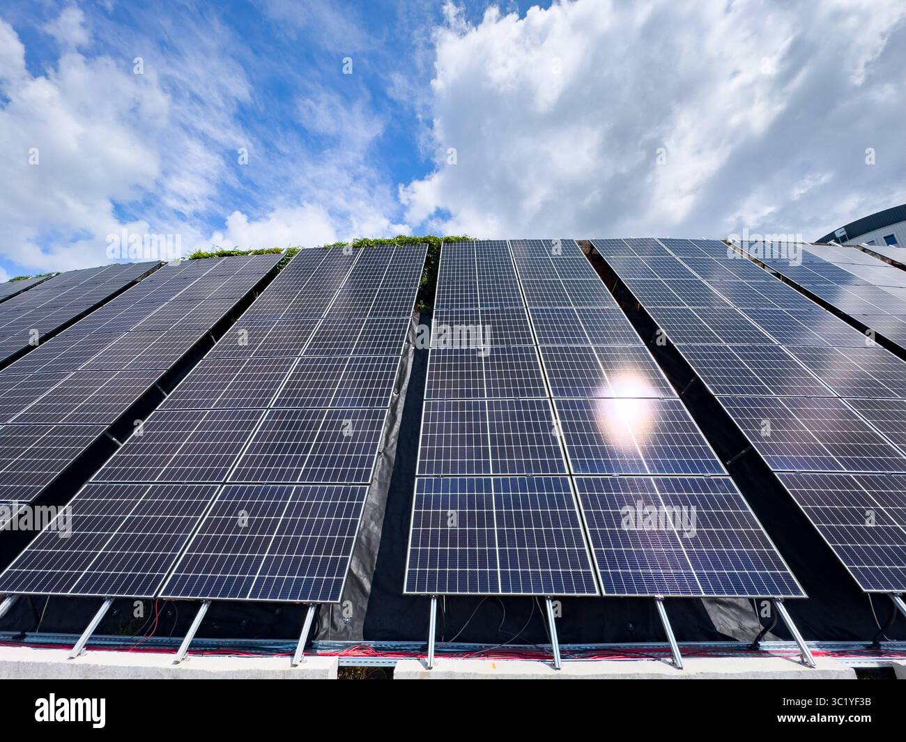 Photovoltaic construction on July 8, 2025 in Basel Pratteln ...