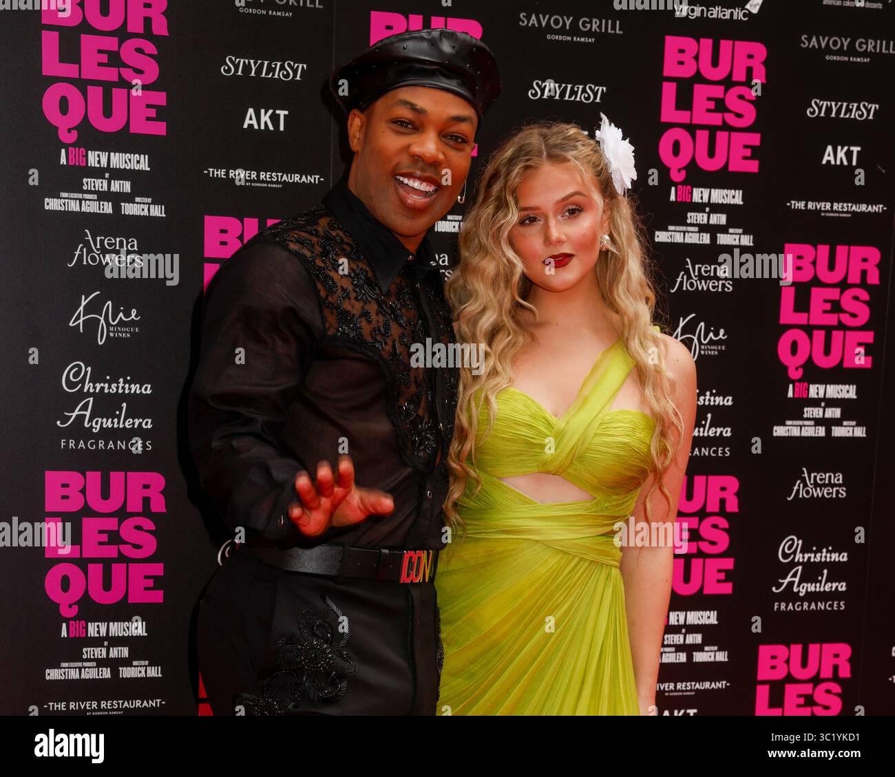 Todrick Hall and Jess Folley attend the Burlesque: The Musical World ...