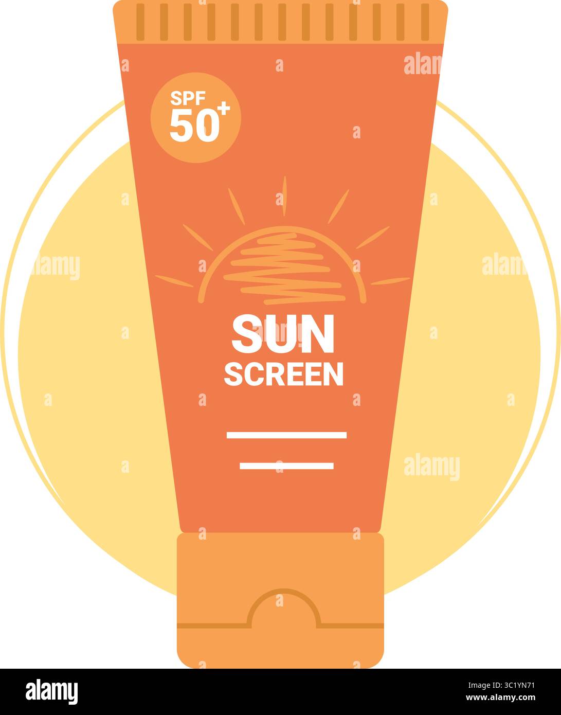 Sunscreen product tube on sun background. SPF UV protection summer ...