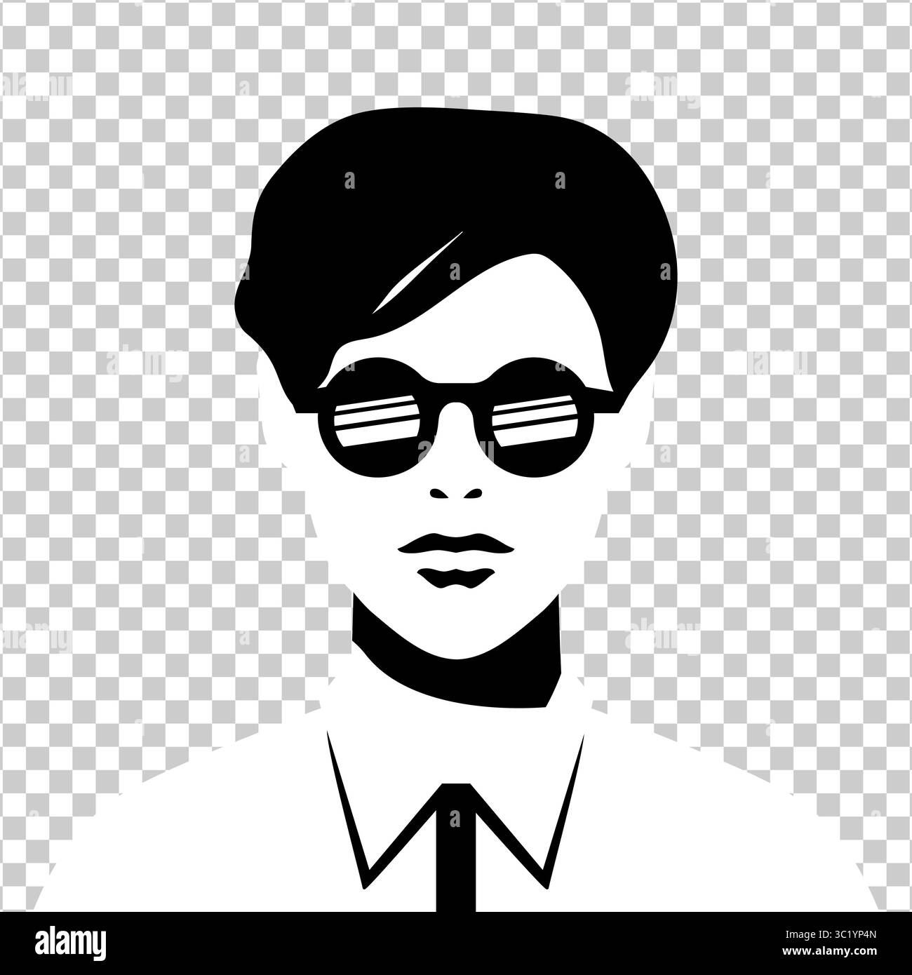 Portrait man eyeglasses on Stock Vector Images - Alamy
