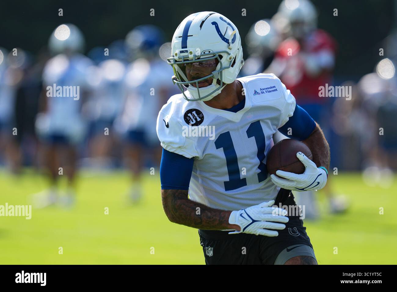 Indianapolis Colts wide receiver Michael Pittman Jr. (11) runs after ...