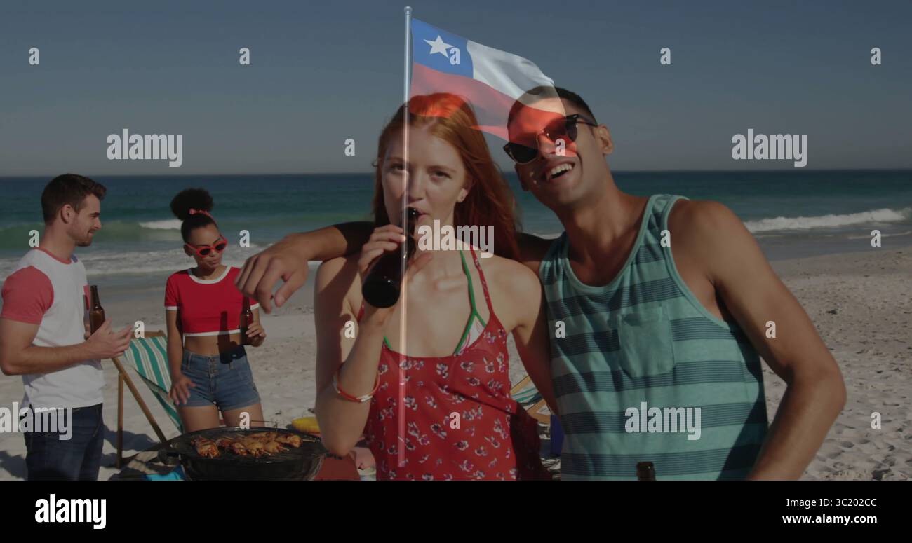 Man holding chilean flag hi-res stock photography and images - Alamy