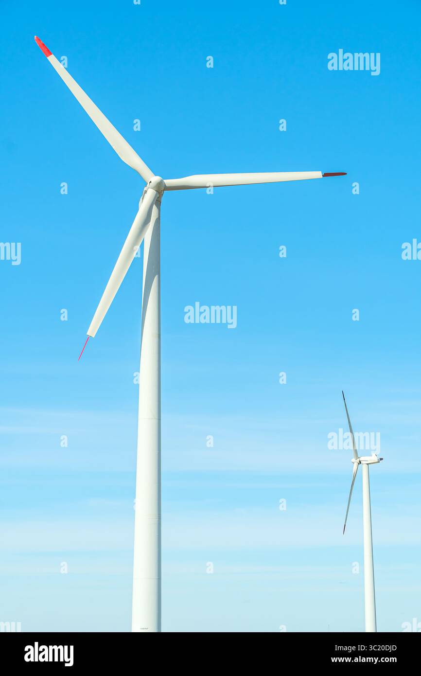 Wind turbines. Wind generator. Renewable energy sources. Environmental ...