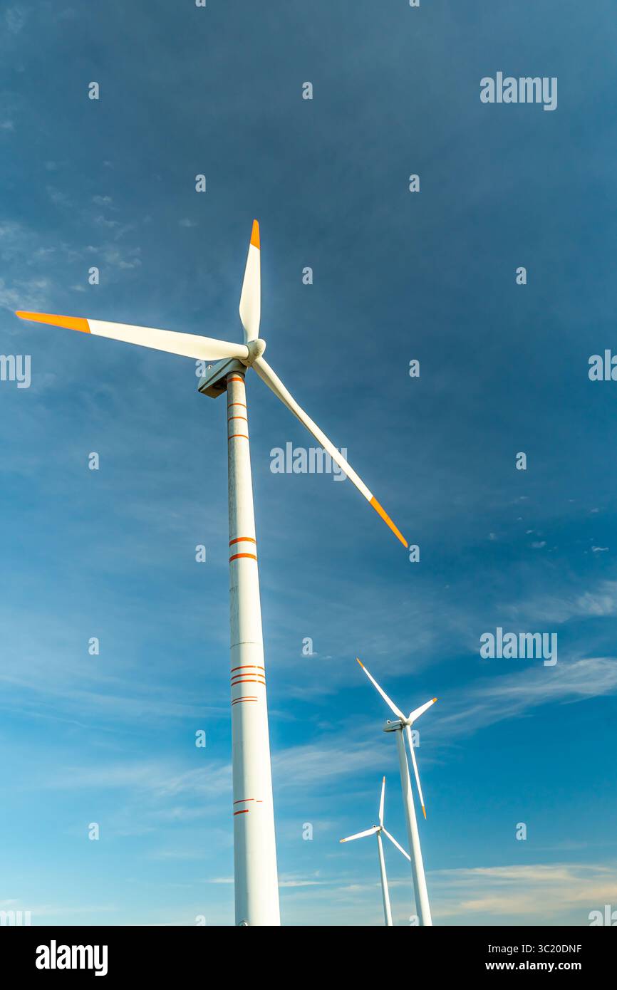 Wind turbines. Wind generator. Renewable energy sources. Environmental ...