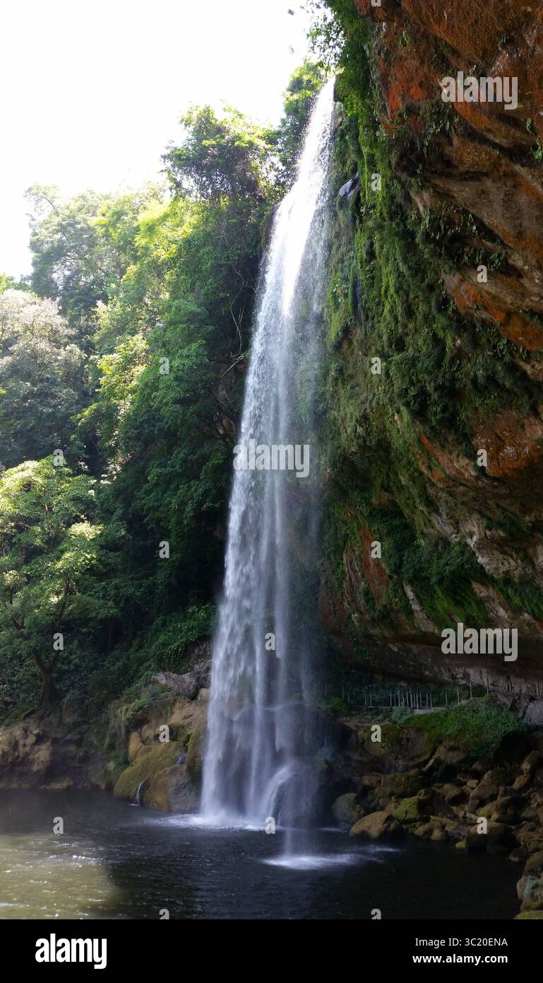 Famous Misol-Ha Waterfall in Chiapas, Mexico with Colorful Natural ...