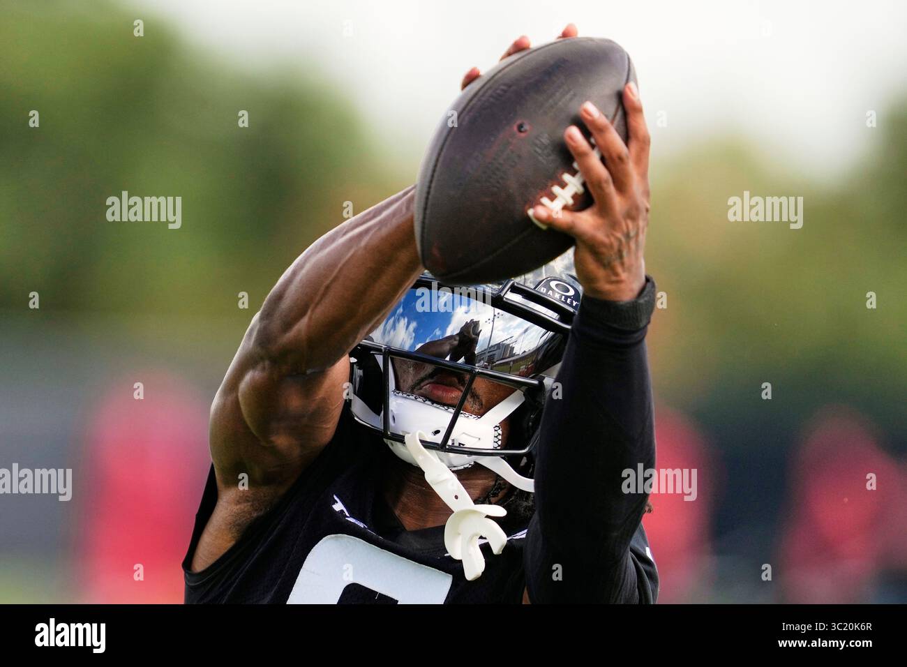 Houston Texans wide receiver John Metchie III works out during the team ...