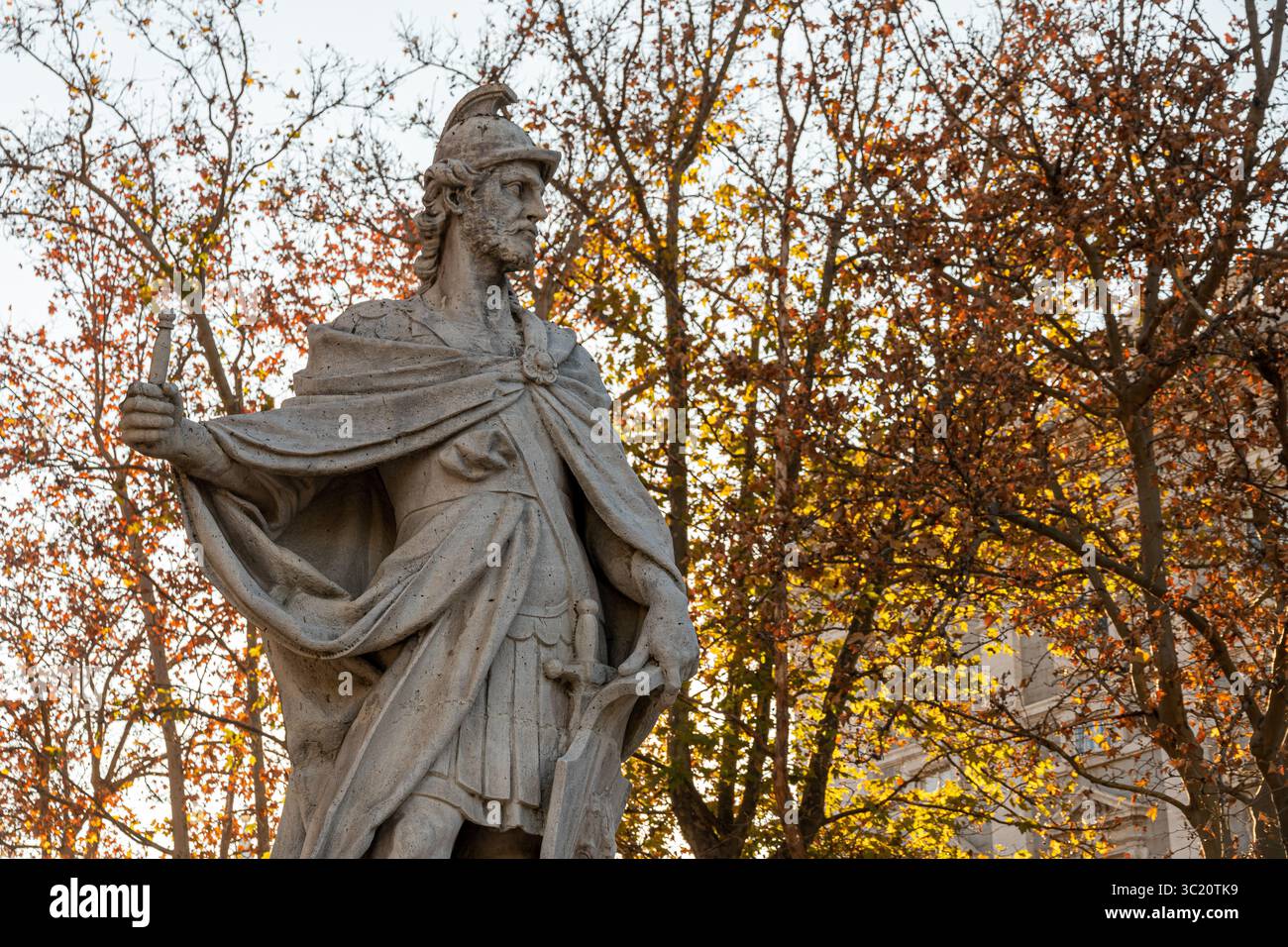 Madrid, Spain. Statue of Euric, 5th-century Visigothic king, standing ...