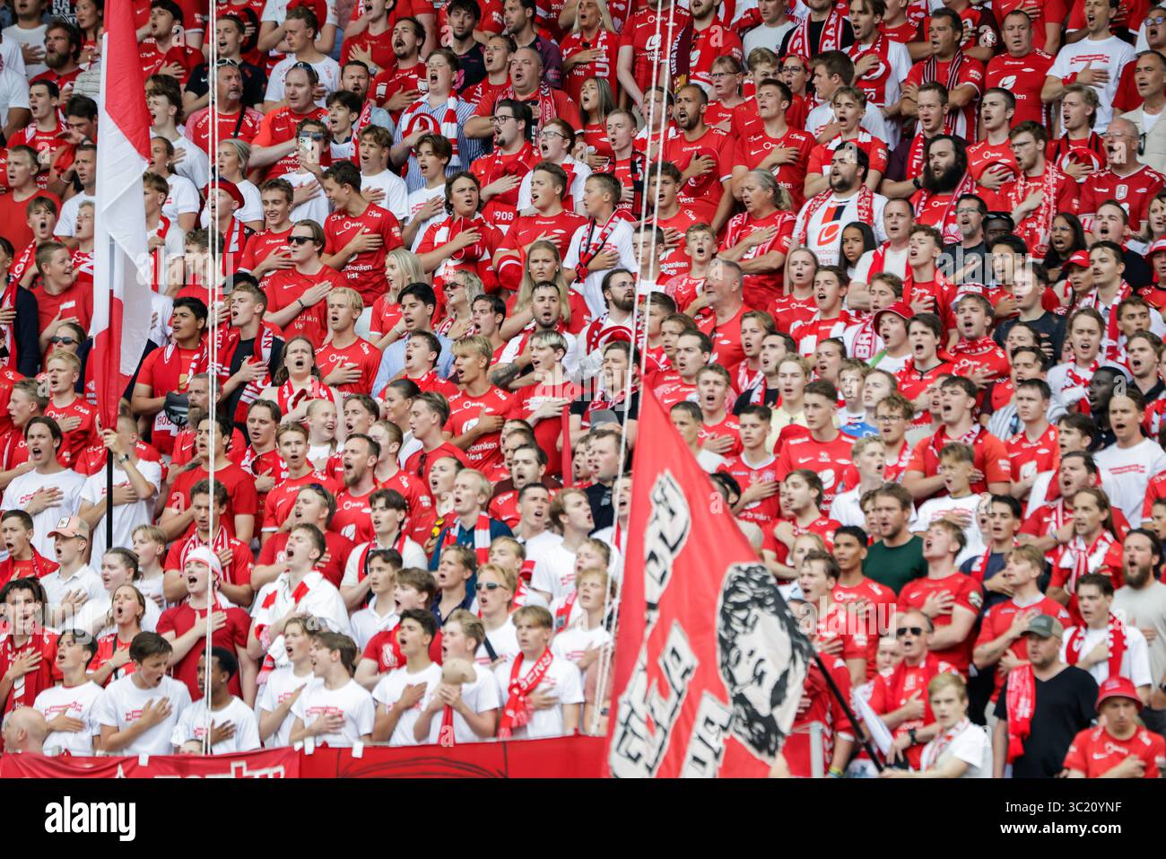 Bergen 20250723. Brann supporters before the Champions League ...