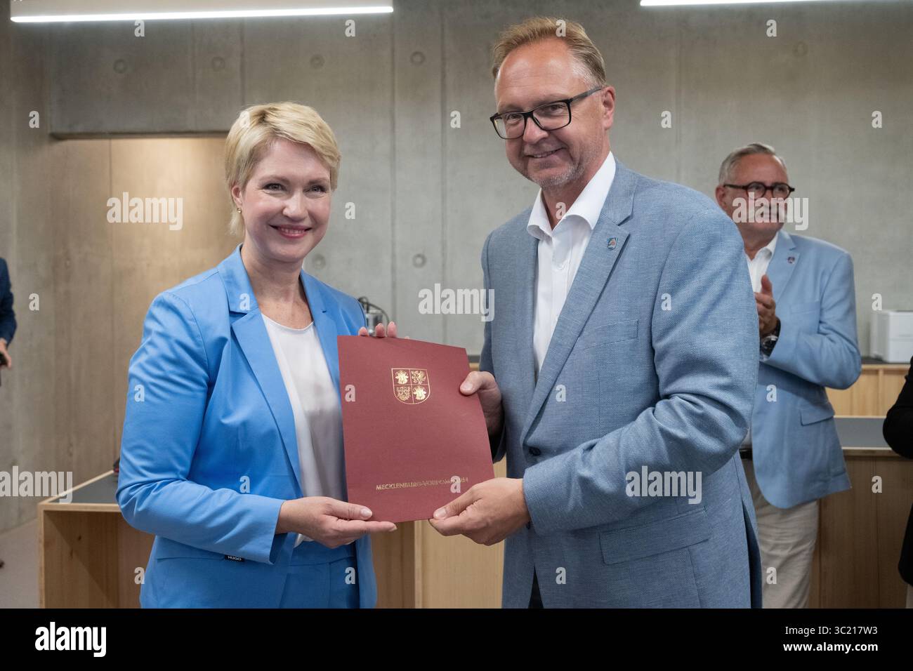 23 July 2025, Mecklenburg-Western Pomerania, Anklam: Manuela Schwesig ...