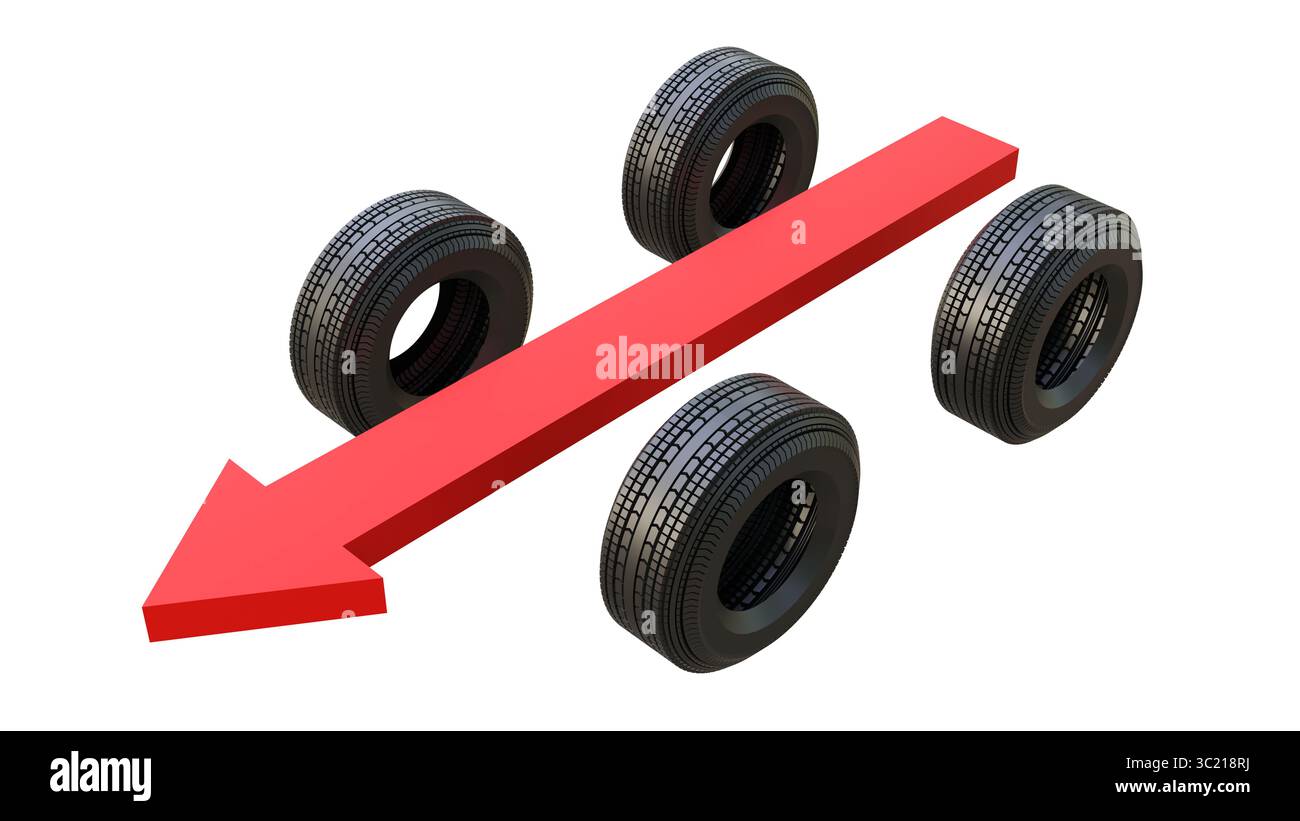 Loop four car wheels drive hi-res stock photography and images - Alamy