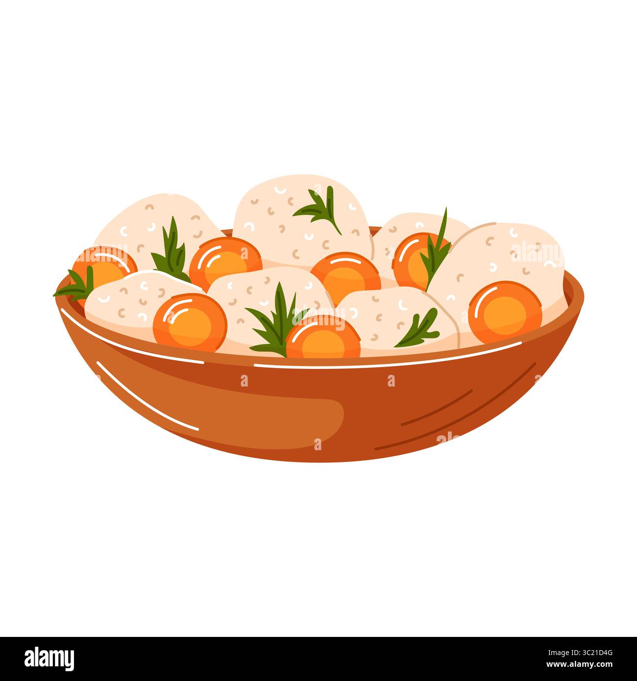 Cooking chicken broth in Stock Vector Images - Alamy