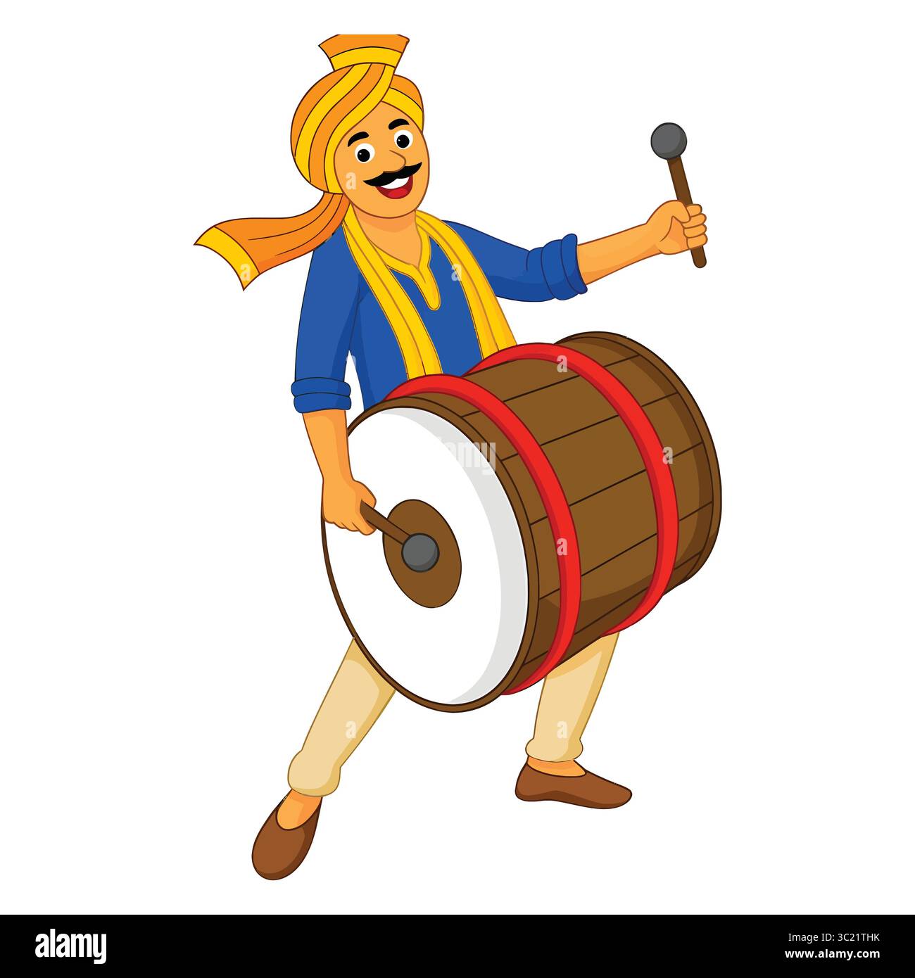 Animated dhol player hi-res stock photography and images - Alamy