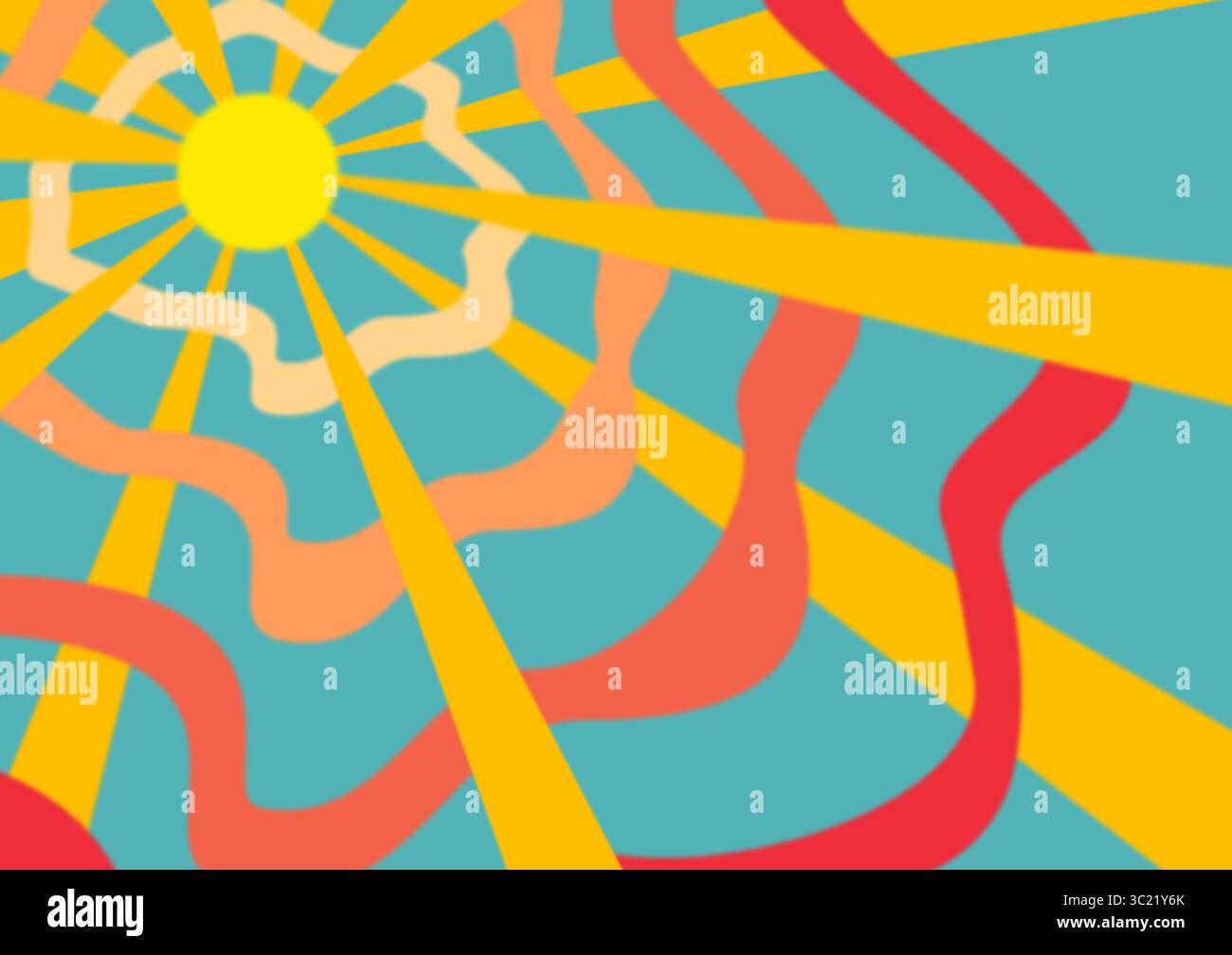 Groovy sun shapes wavy hi-res stock photography and images - Alamy