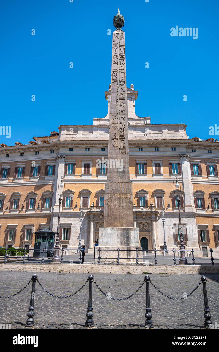 Palazzo Montecitorio, seat of the Chamber of Deputies, the lower house ...