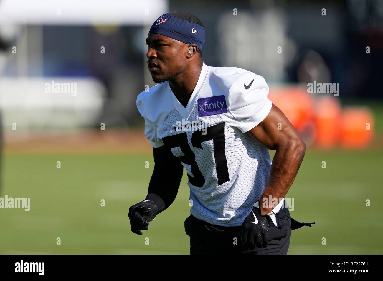Houston Texans tight end Cade Stover (87) works out during the team's ...