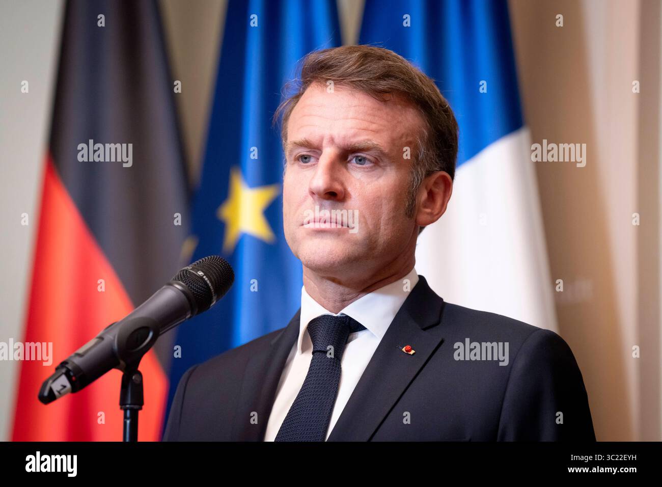 Villa Borsig, Präsident, Emmanuel Macron, Bundeskanzler, Friedrich Merz Villa Borsig, Präsident ...