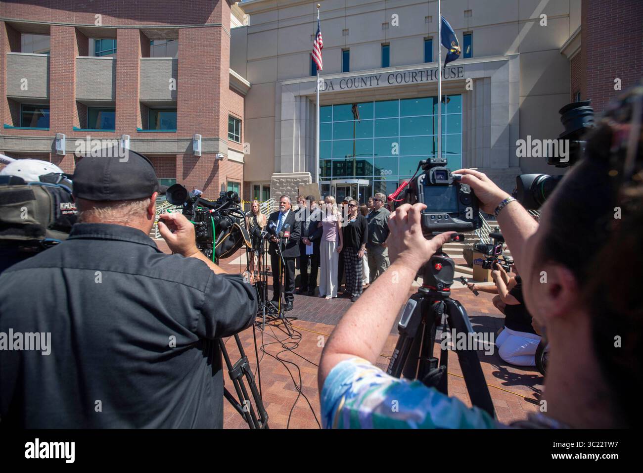 A statement is made after the Bryan Kohberger sentencing Wednesday ...