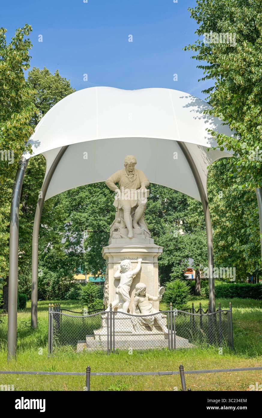 Denkmal Alois Senefelder, Senefelder Platz, Prenzlauer Berg, Pankow ...