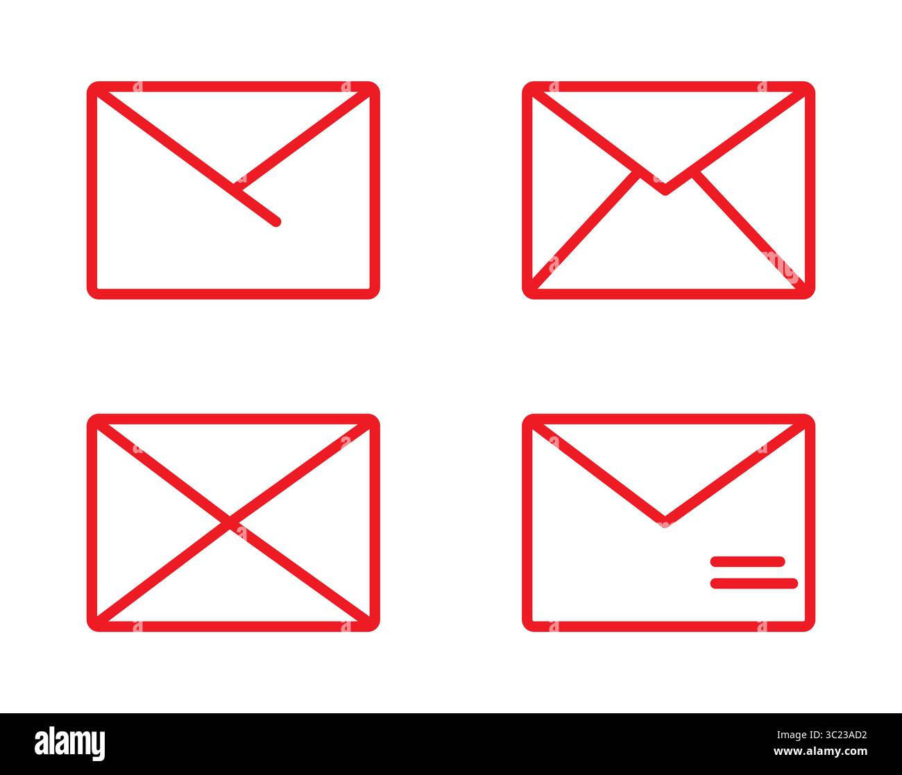 Inbox mail icon outline Cut Out Stock Images & Pictures - Alamy