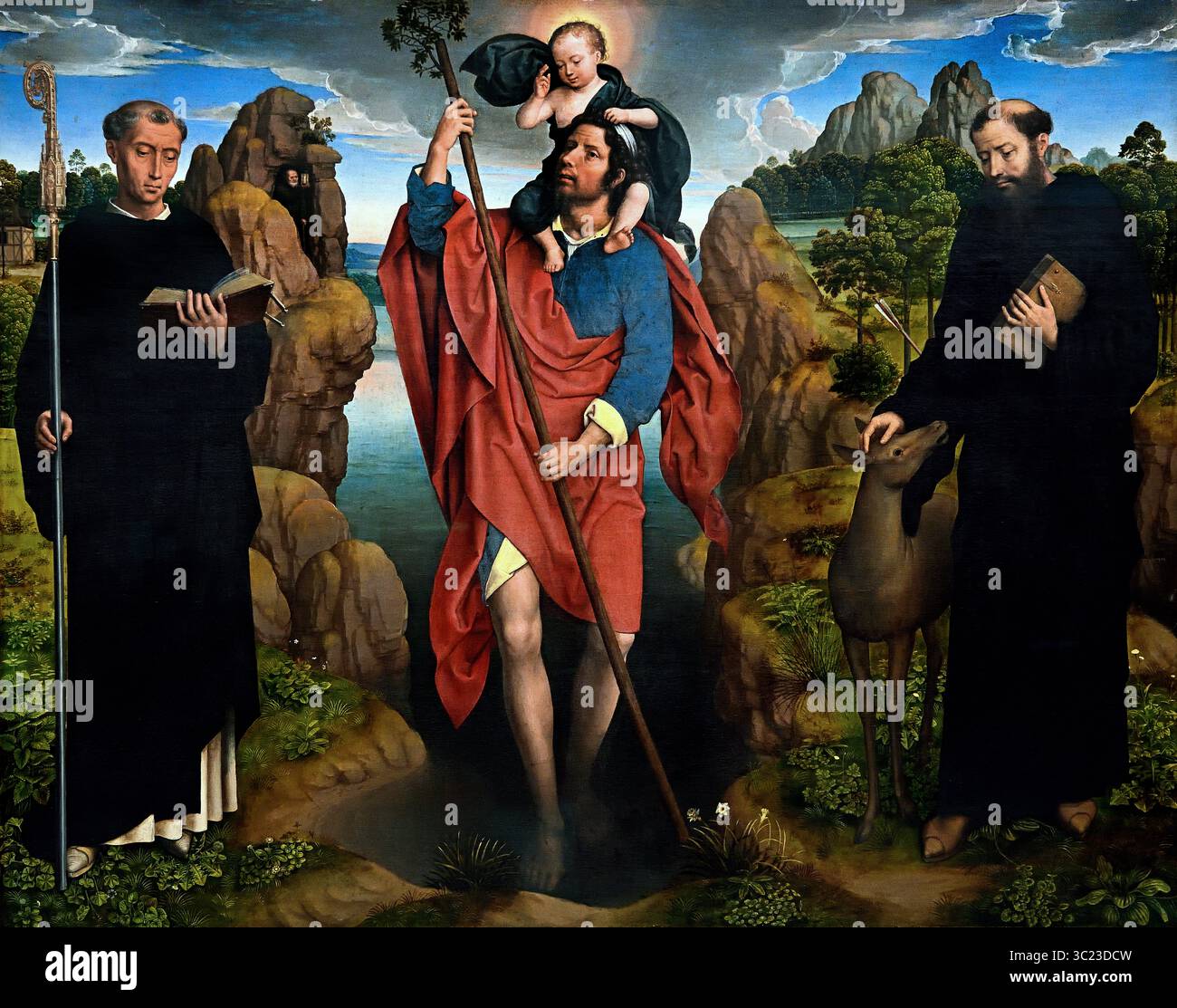 Saint Christopher with the infant Christ 1484 by Hans Memling 15th ...