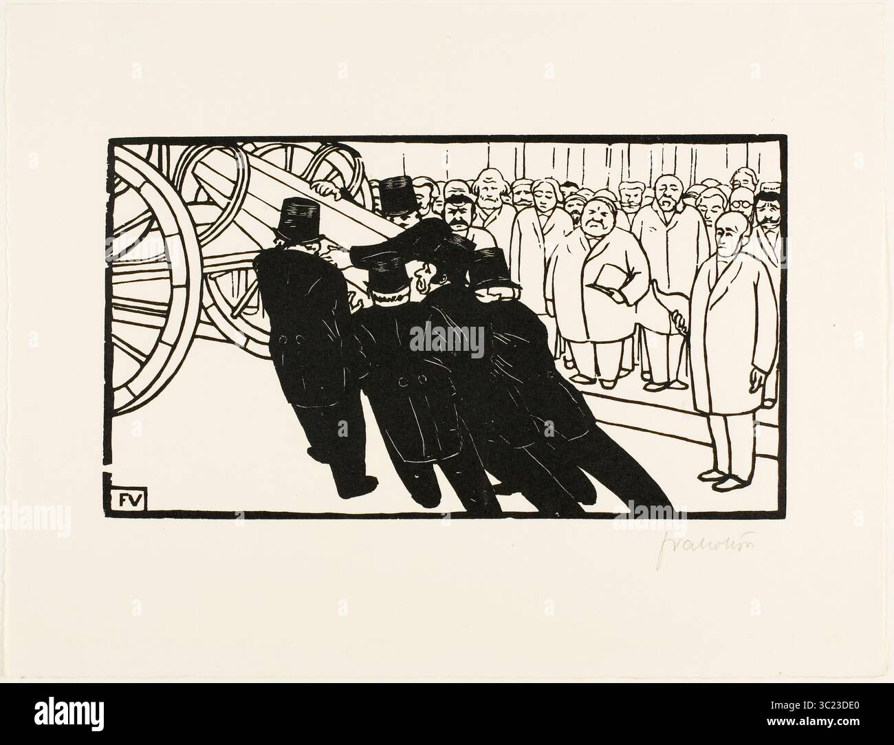 The Coffin Bearers. Félix Edouard Vallotton. 1892 Stock Photo - Alamy