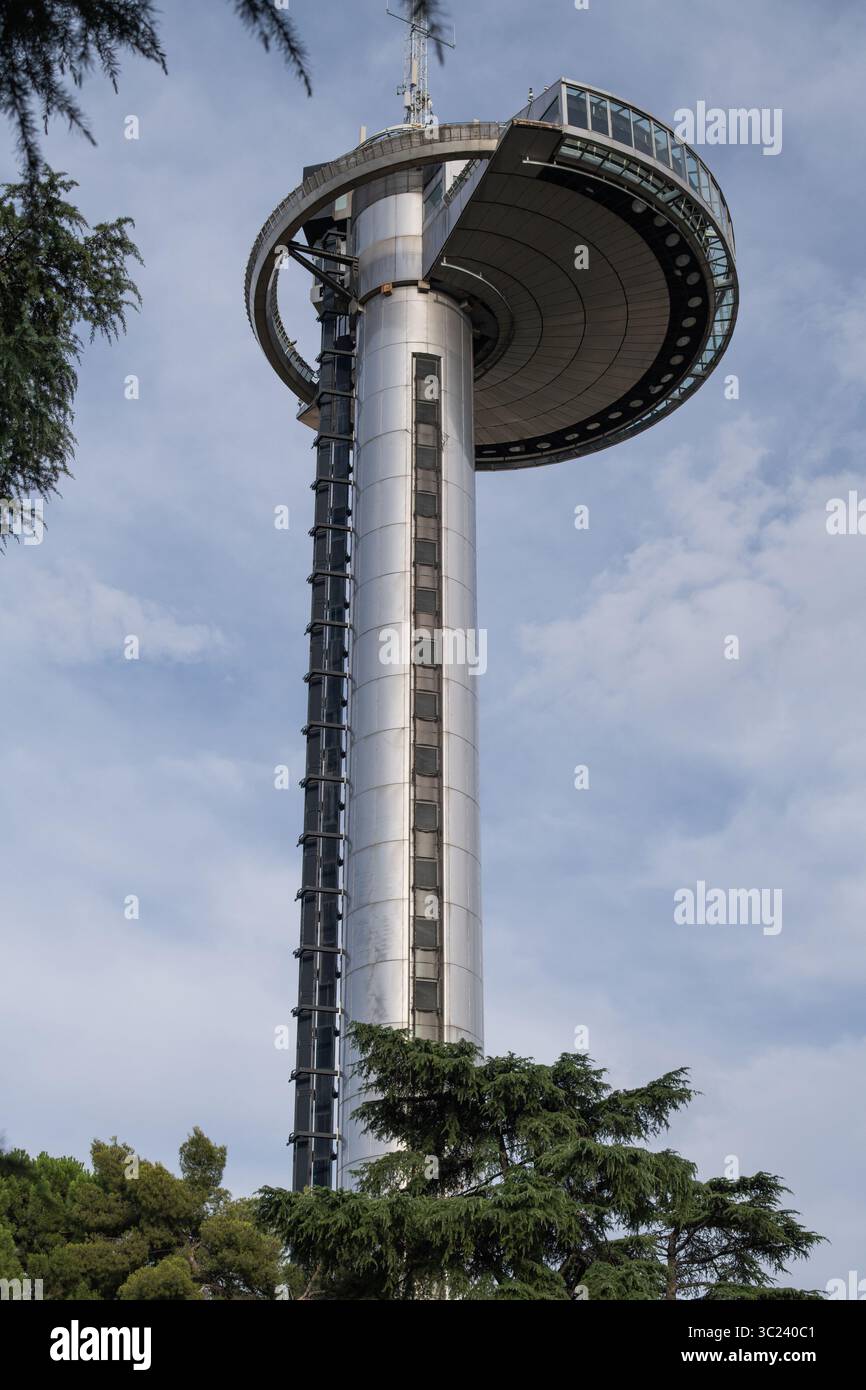 view of the Moncloa Lighthouse, it is a transmission tower, built in ...