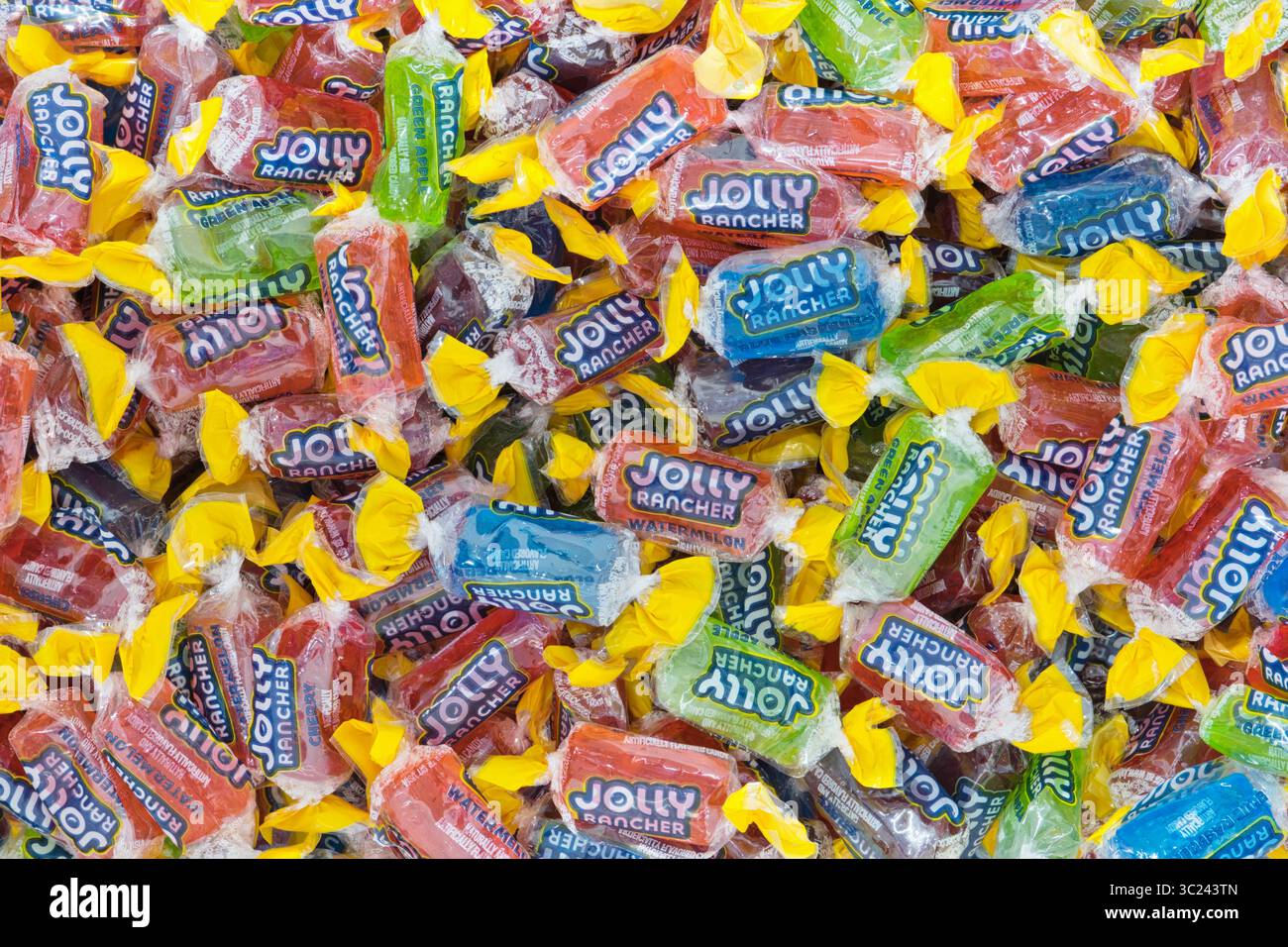 Houston, Texas USA 07-20-2025: Jolly Rancher hard candy in wrappers ...