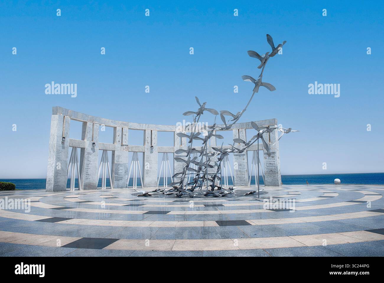 SHARM EL SHEIKH, EGYPT - JULY 2, 2025: Monument to the victims of the ...