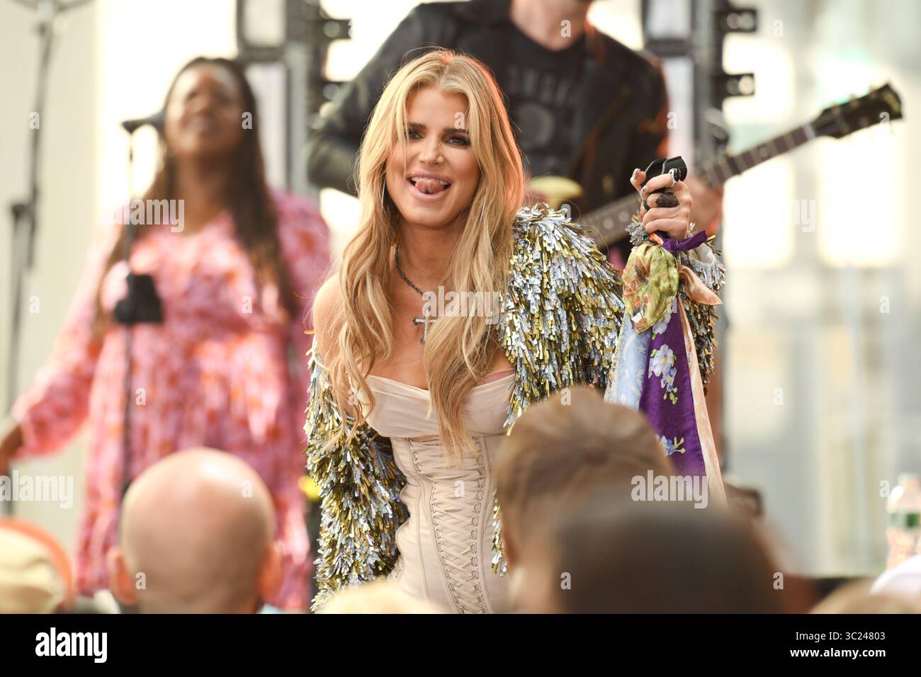 Jessica Simpson performs on NBC's "Today" Show at Rockefeller Center in ...