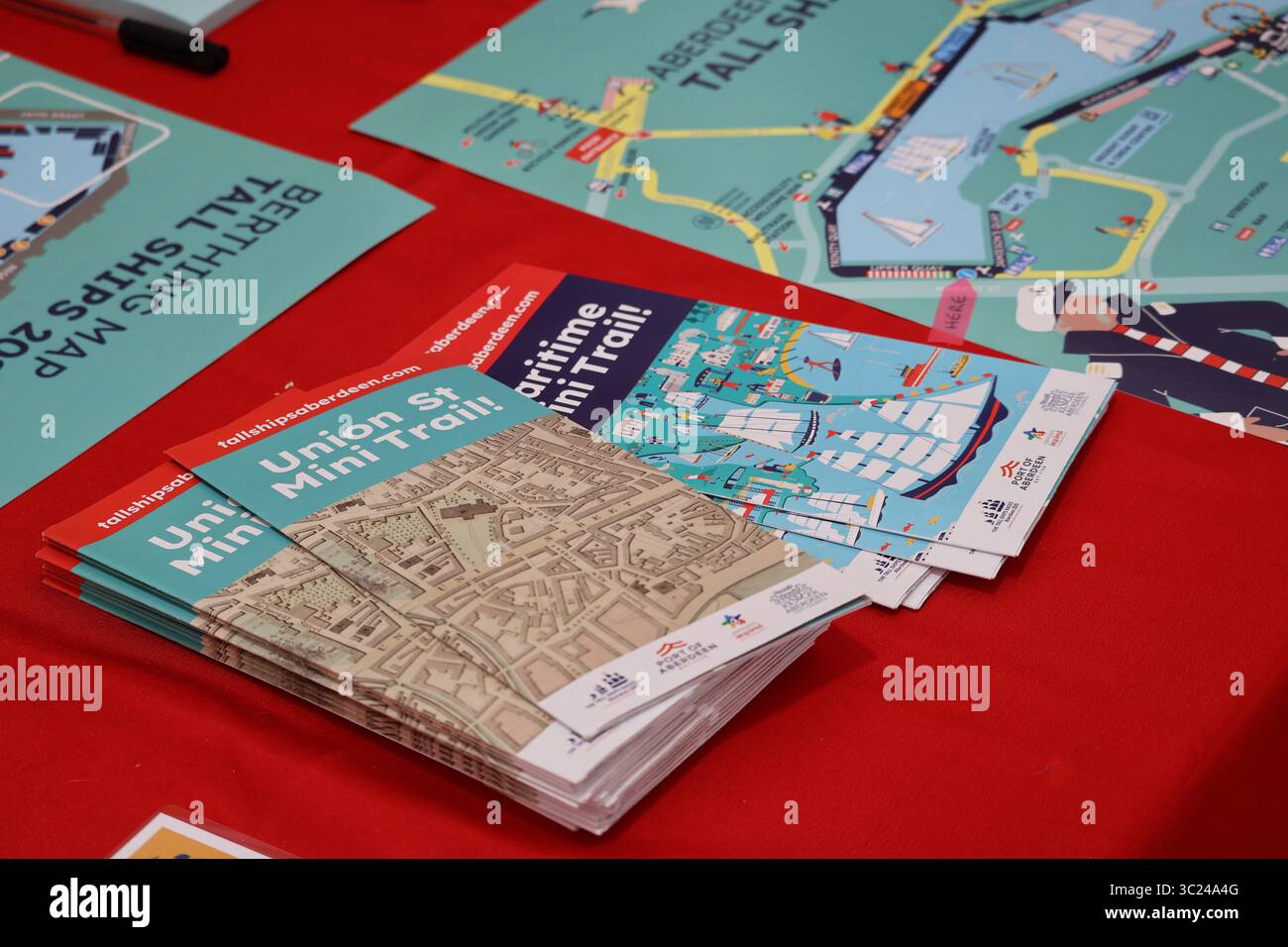 Aberdeen Scotland 22 July 2025 Map and leaflets of Tall Ships Berths ...