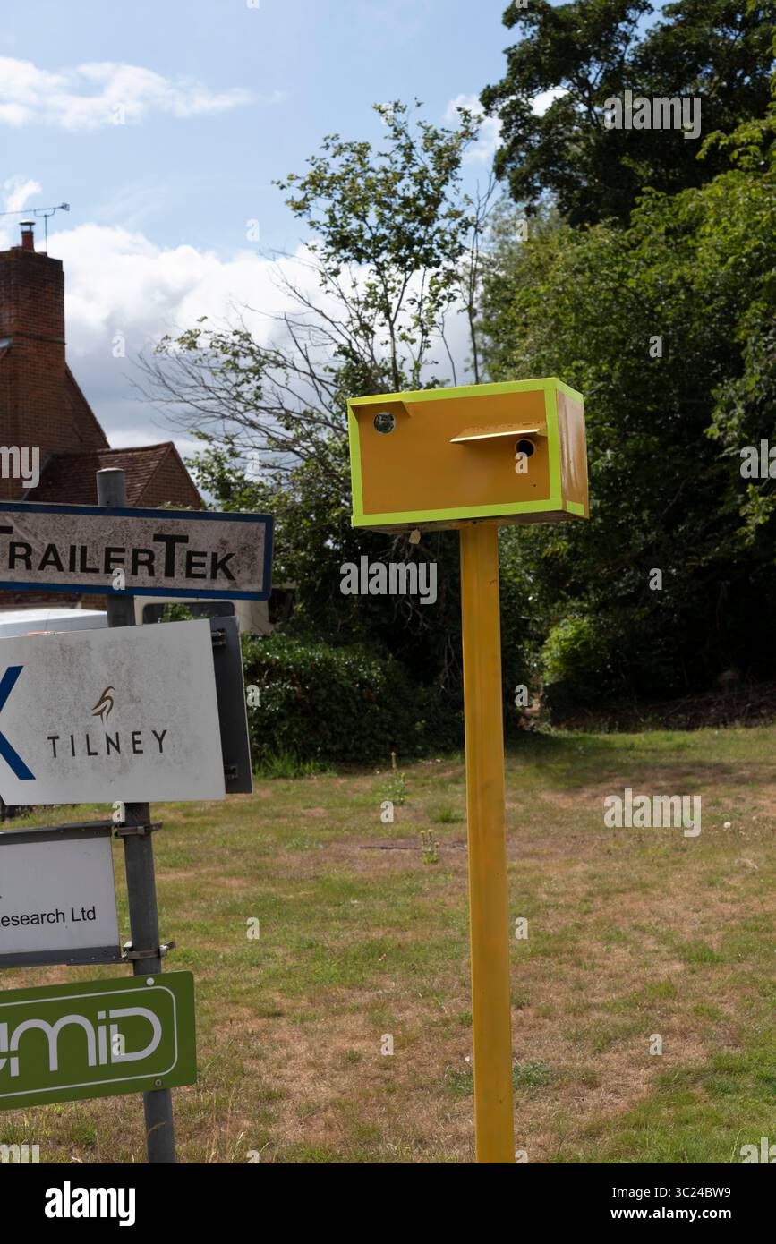 Micheldever Station Hampshire England UK.23.07.2025. Fake speed camera has appeared on the ...