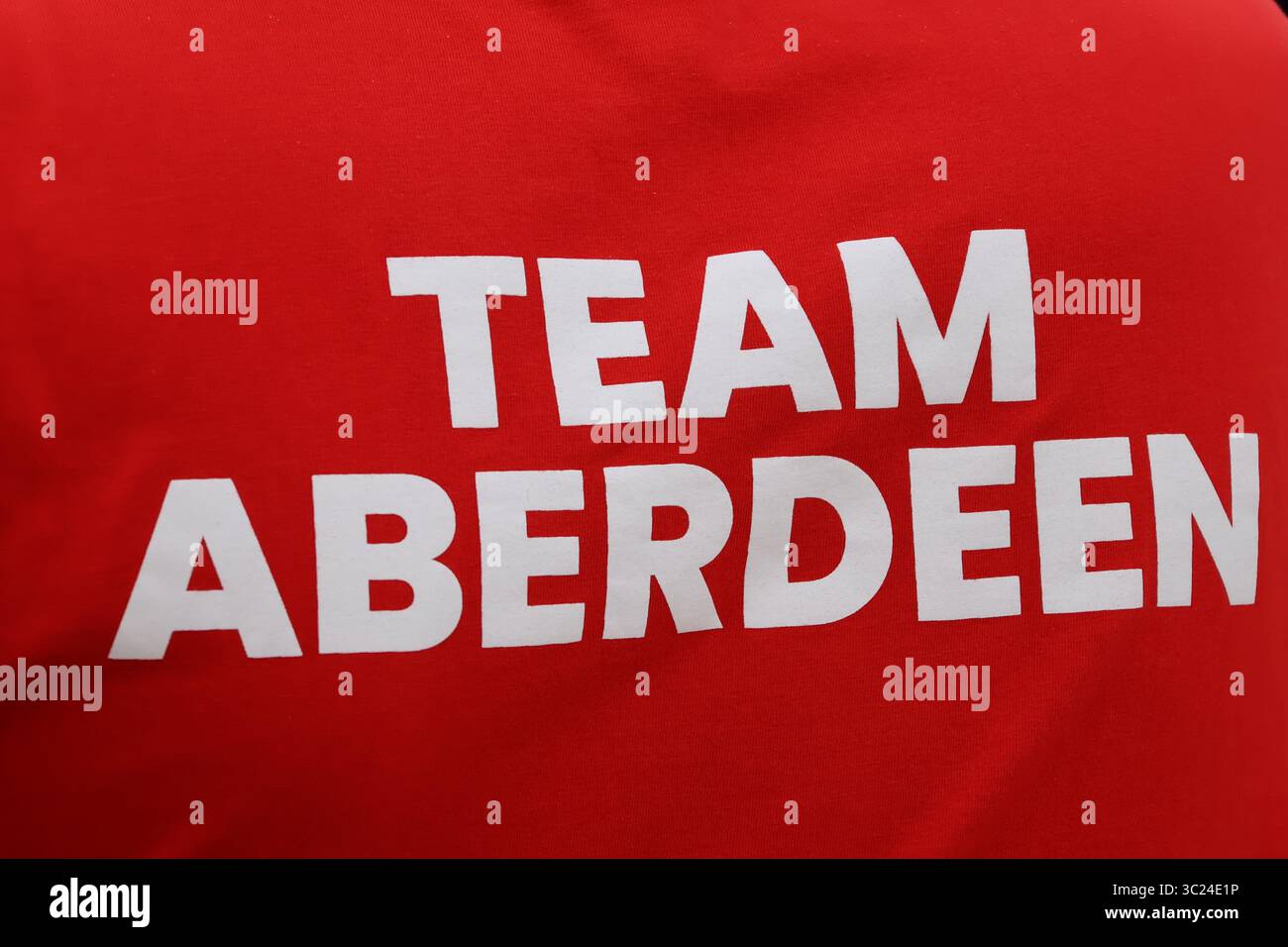 Aberdeen Scotland 22 July 2025 Tall Ships Races Team Aberdeen Red Shirt ...