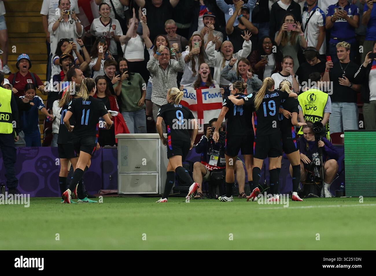 Chloe Kelly (England Women) celebrates after scoring his teams second ...