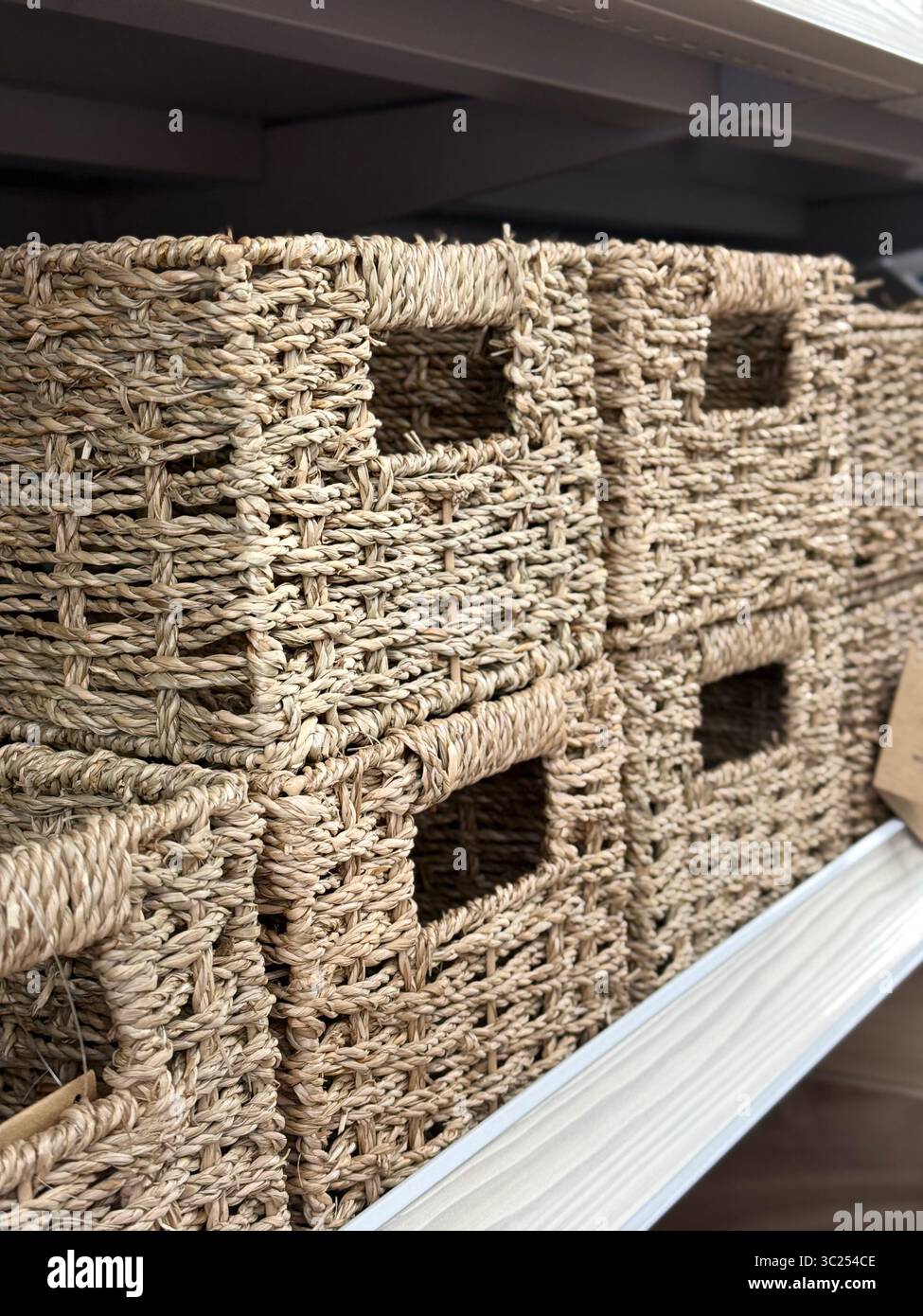 Woven Basket Display. Textural Variety and Artisan Storage Forms Stock ...