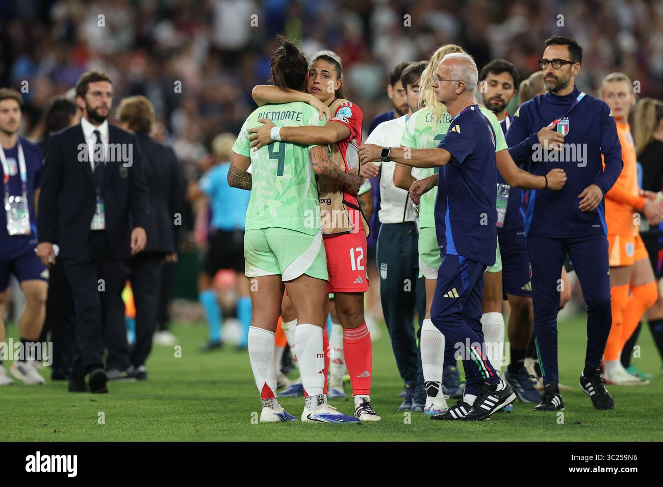 Martina Piemonte (Italy)Rachele Baldi (Italy) during the UEFA European Womens Championship match ...