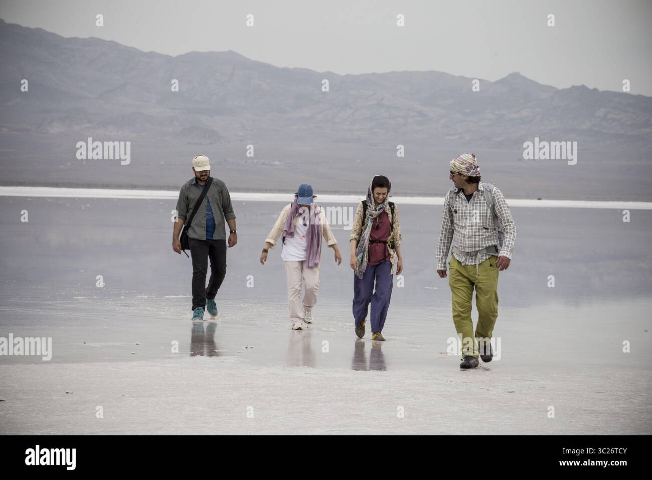 May 4, 2018 - Qom, IRAN - Namak Lake is a salt lake in Iran. It is ...