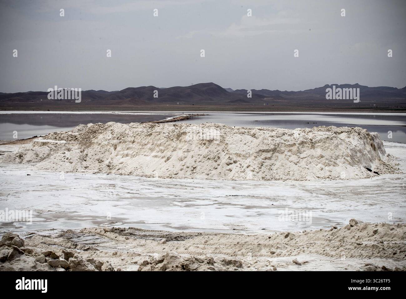 May 4, 2018 - Qom, IRAN - Namak Lake is a salt lake in Iran. It is ...