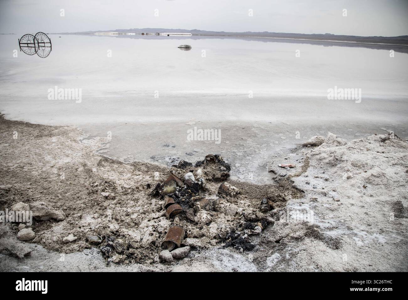 May 4, 2018 - Qom, IRAN - Namak Lake is a salt lake in Iran. It is ...