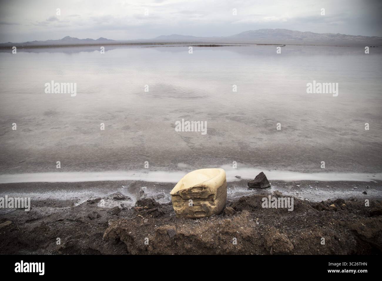 May 4, 2018 - Qom, IRAN - Namak Lake is a salt lake in Iran. It is ...