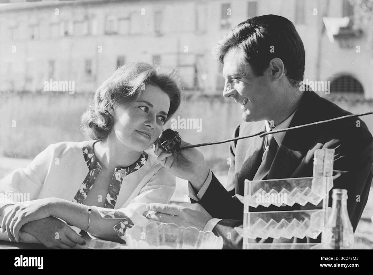 Italian actor Marcello Mastroianni and French actress Jeanne Moreau ...