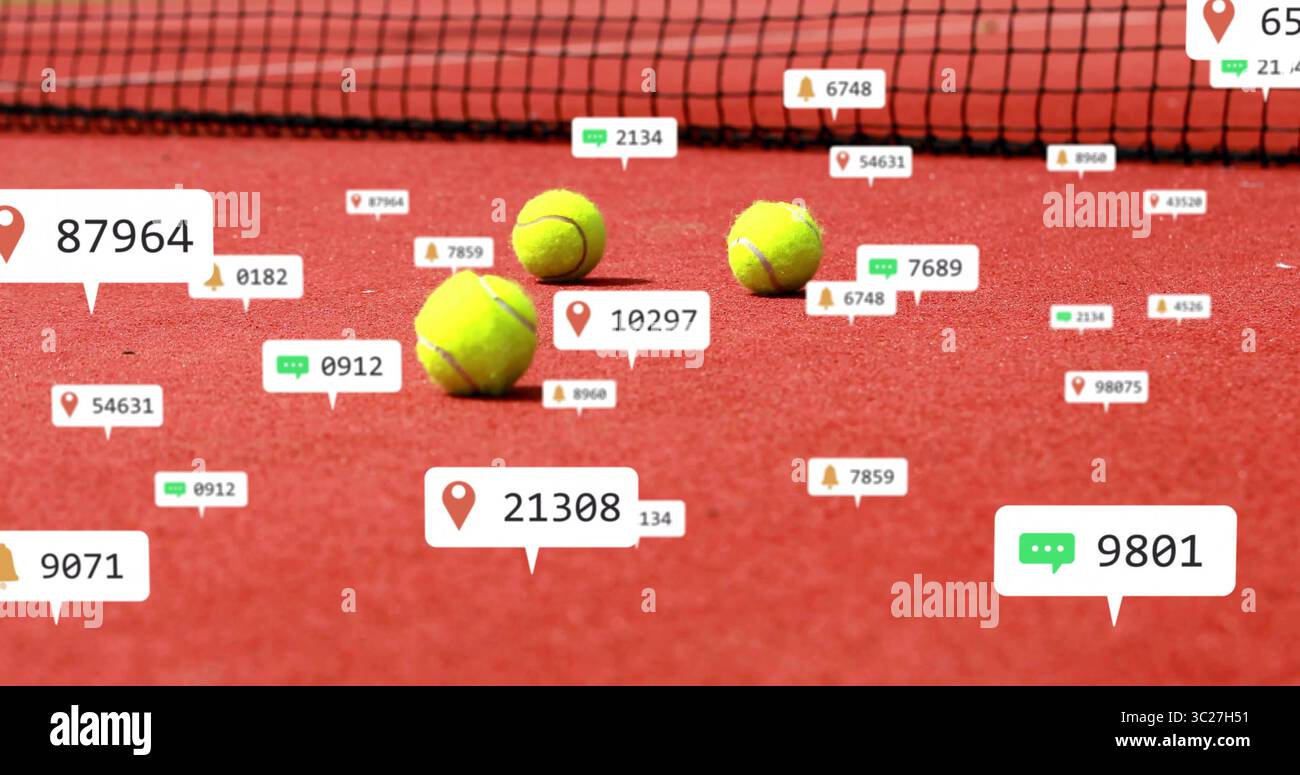 Tennis layout balls on hi-res stock photography and images - Alamy