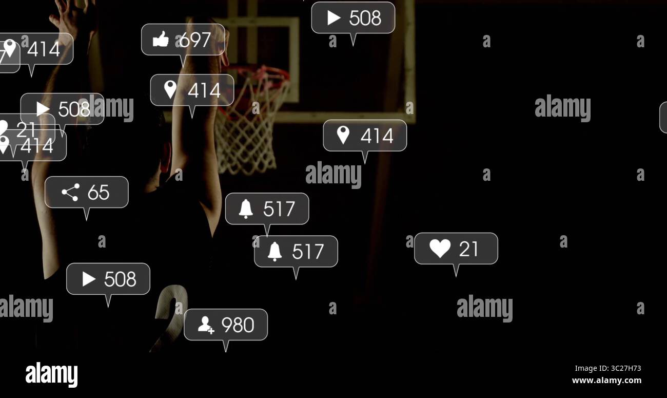 Basketball player shooting social media hi-res stock photography and ...