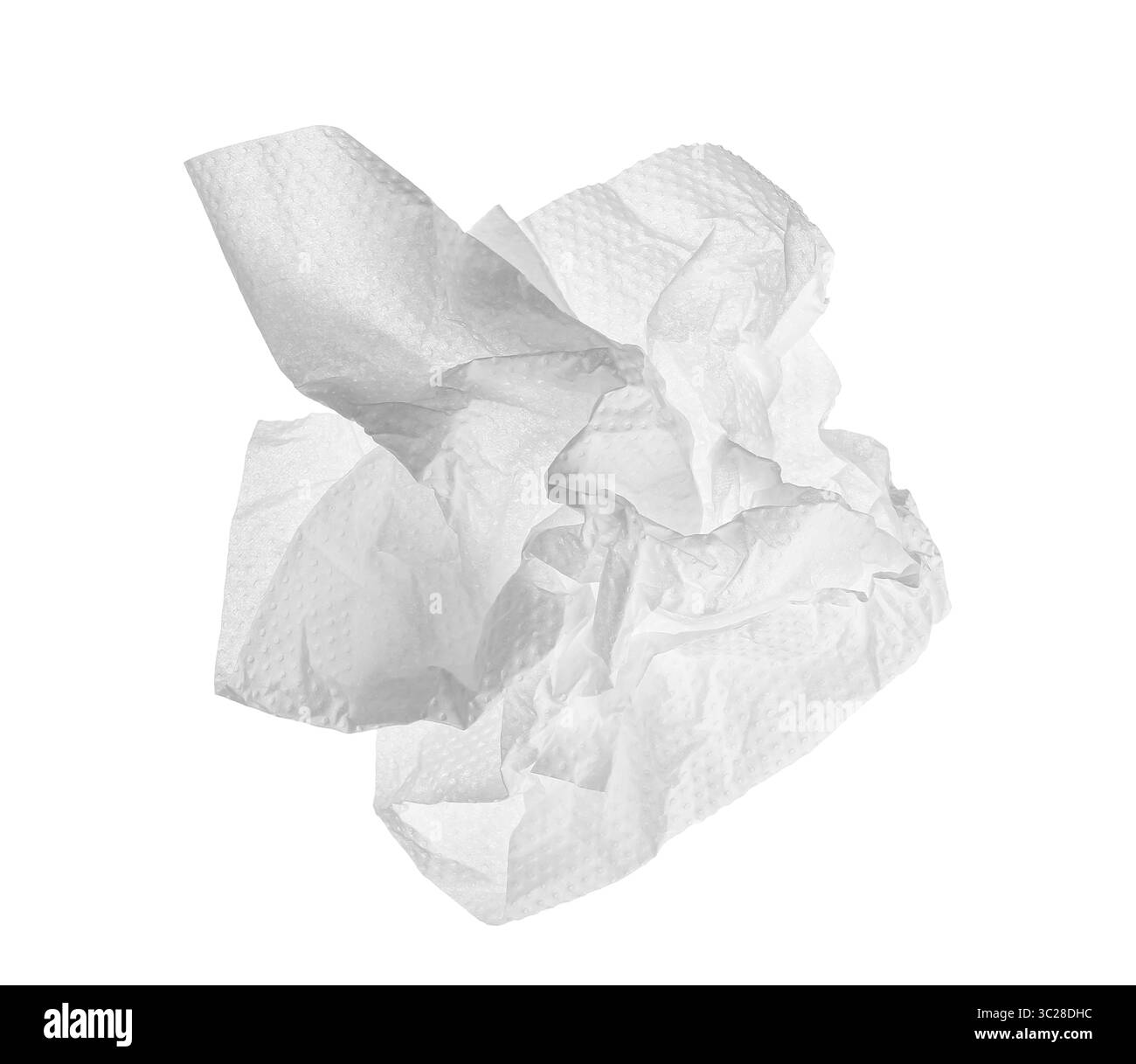 Crumpled paper napkin on white background Stock Photo - Alamy