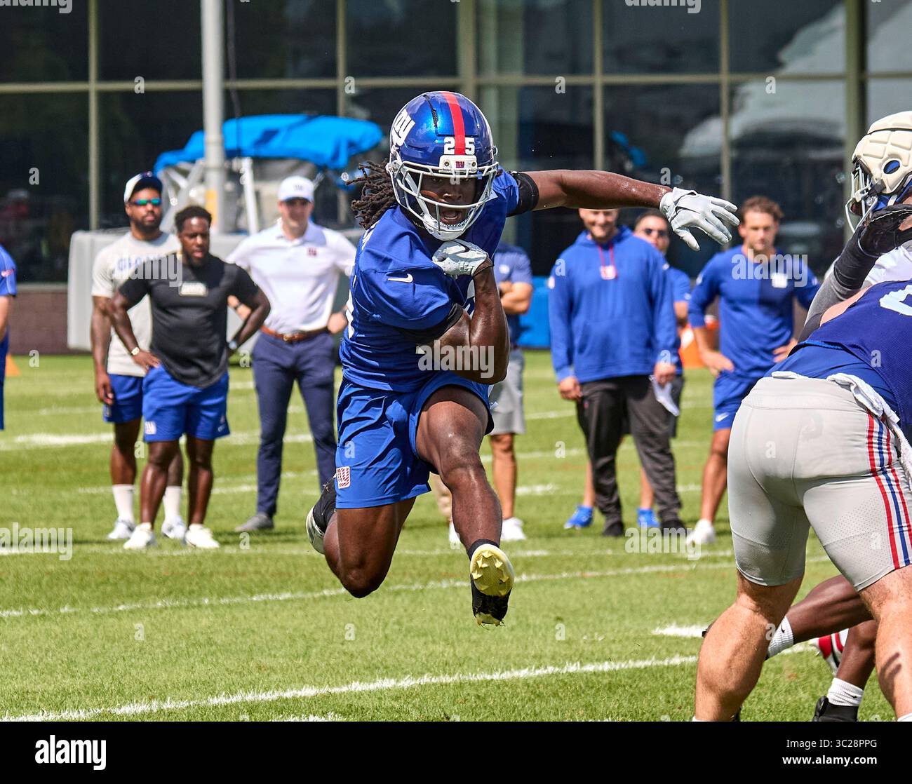 New York Giants running back Dante Miller (25) during training camp at ...