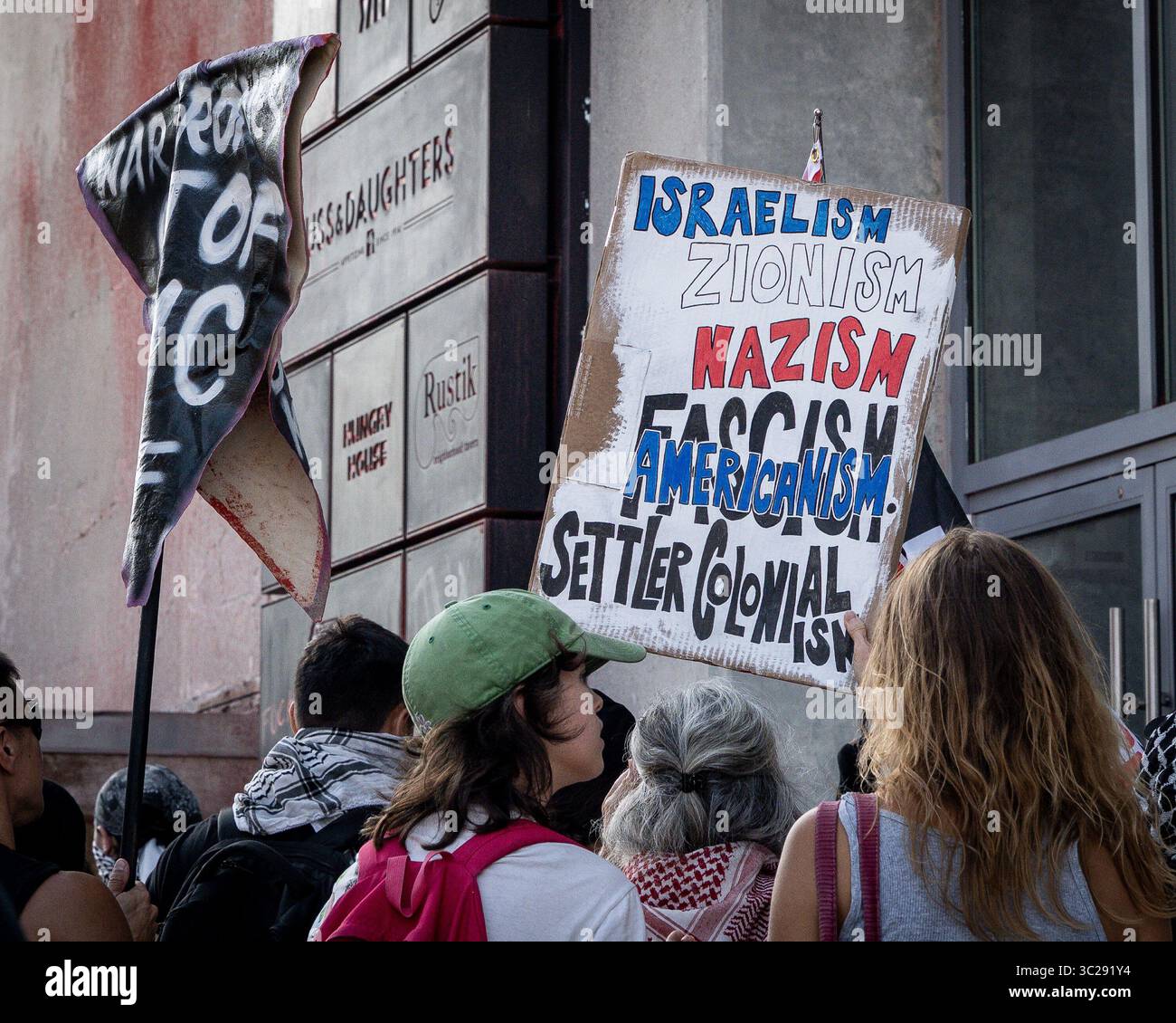 Aerial palestine protest usa hi-res stock photography and images - Alamy
