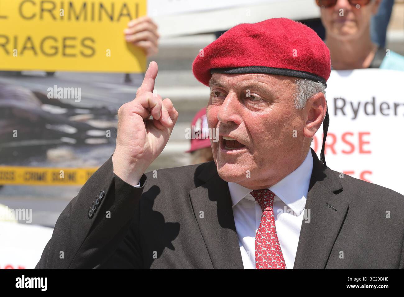 NEW YORK, NEW YORK – JULY 23: Curtis Sliwa, Nancy Sliwa along with ...