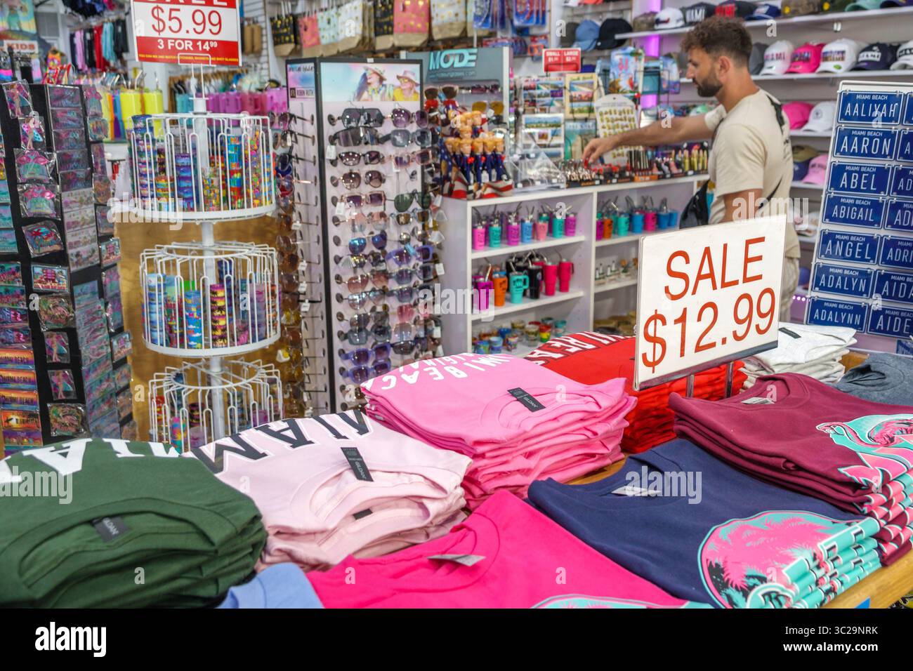 Miami Beach Florida,Washington Avenue, souvenir gift shop interior ...